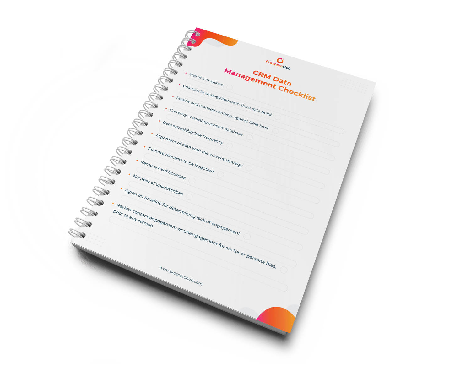 Prosperohub Resources Crm Data Management Checklist